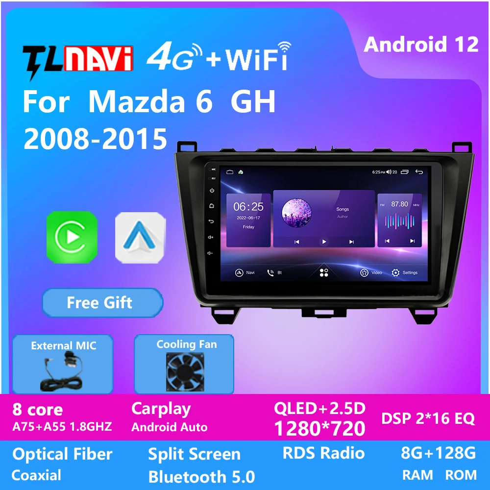 For Mazda 6 2 GH 2008 2015 Car Radio Multimedia Video Player Navigation ...