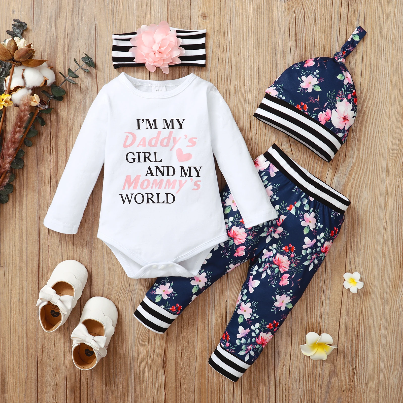 0-18-Months-Newborn-Baby-Girl-4PCS-Clothing-Set-Long-Sleeve-Bodysuit ...