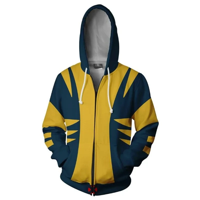 Superhero Wolverine Cosplay Hoodie Costume Sweatshirt Jacket Shirt X ...