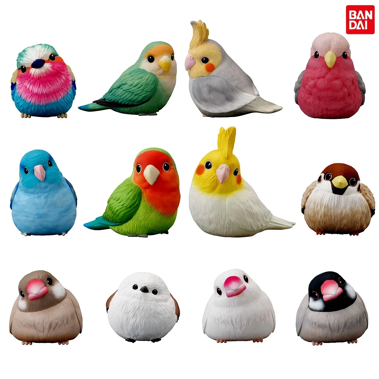 Genuine-Gashapon-Toys-Cockatiel-Sparrow-Pacific-Parrot-Lovebird-Rabbit ...