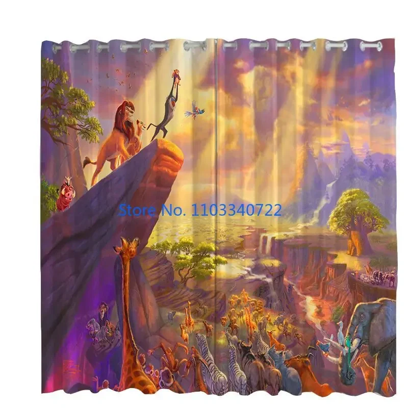 Anime-Lion-King-Simba-Buddy-Wild-Boar-Kids-Window-Curtains-Blackout ...