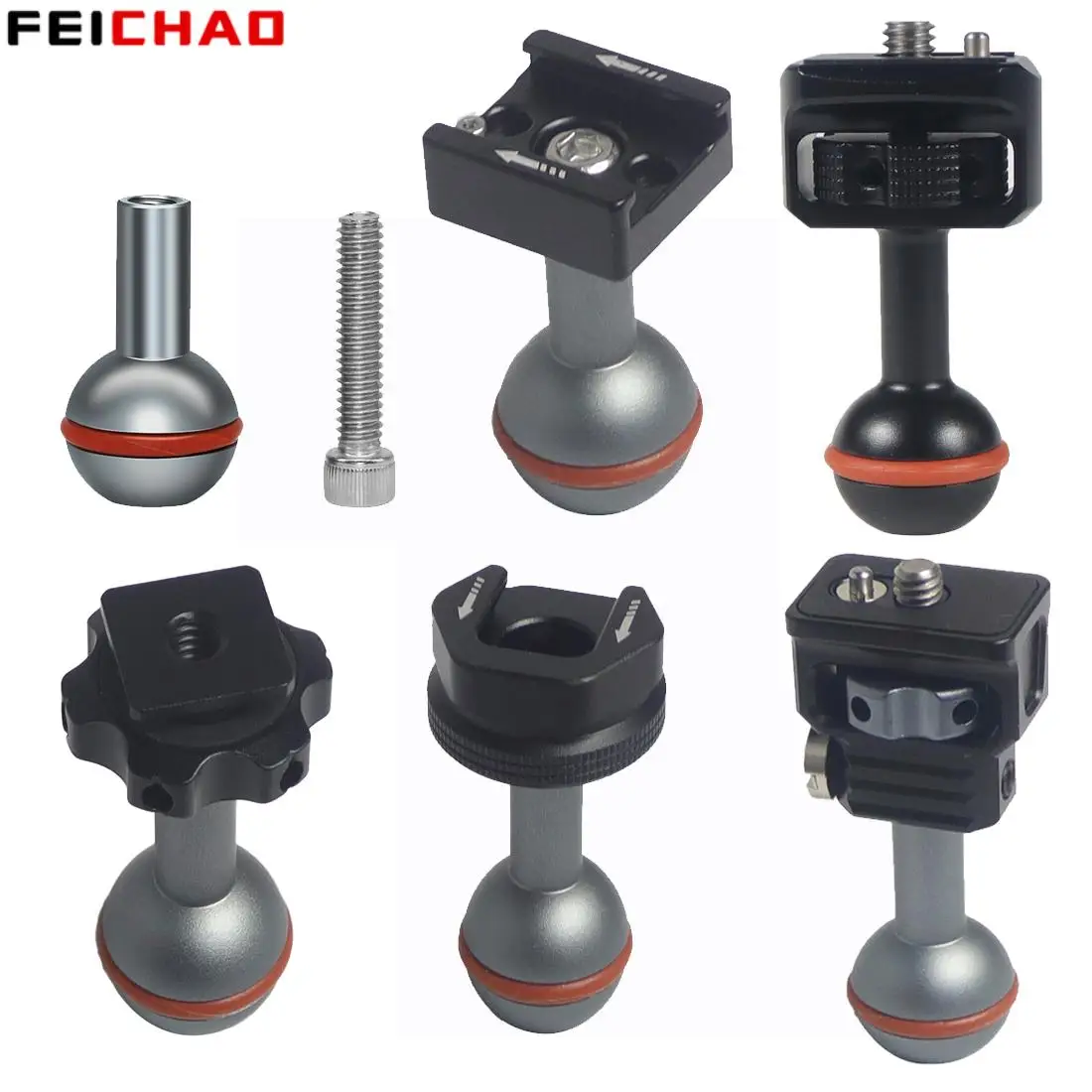 22mm Ball Head Adapter 1/4" Screw Mount Cold Shoe Base Arri Locating ...