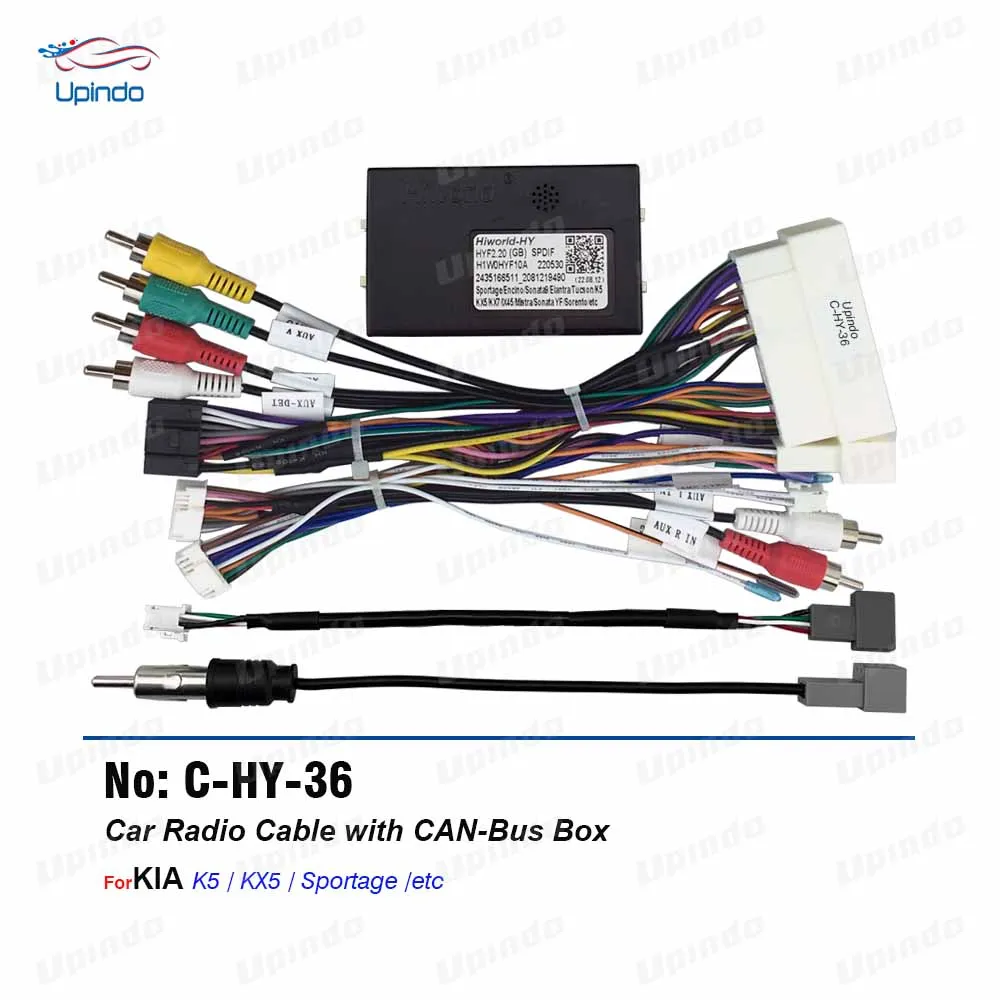 Car-Radio-Cable-with-CAN-Bus-Box-Android-Power-Wiring-Harness-Socket ...