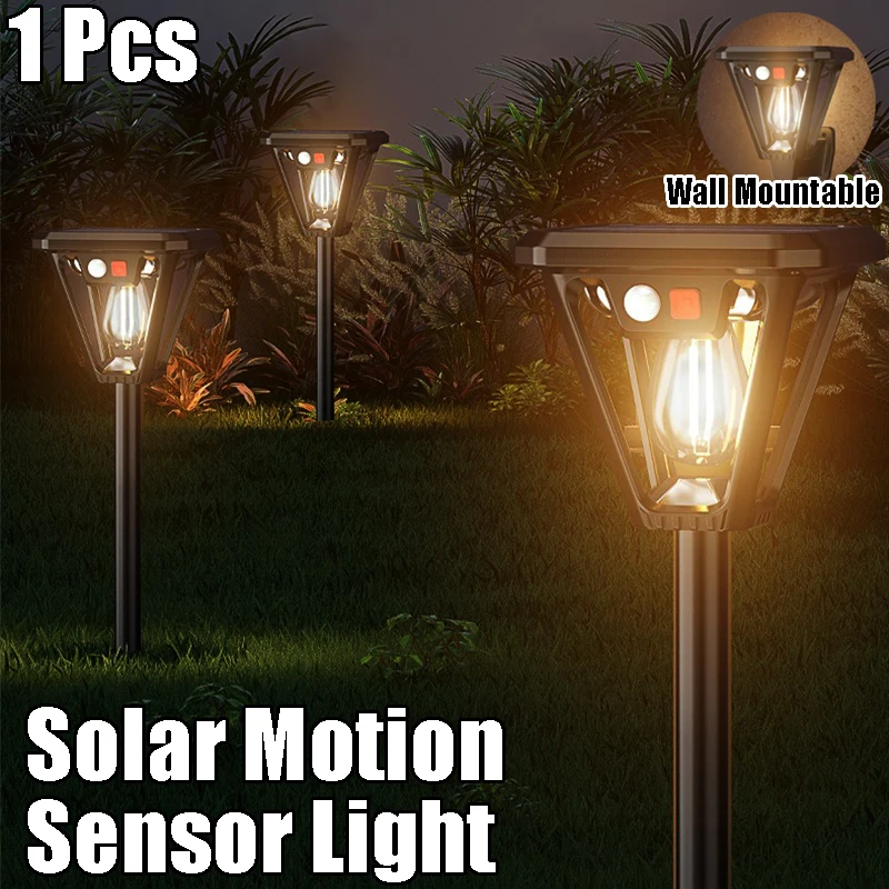 Solar-Lawn-Lamp-Outdoor-Motion-Sensor-Lights-Waterproof-Lighting-Wall ...