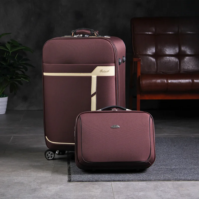Canvas-Trolley-Box-Travel-Luggage-set-Oxford-Cloth-Rolley-Suitcase ...