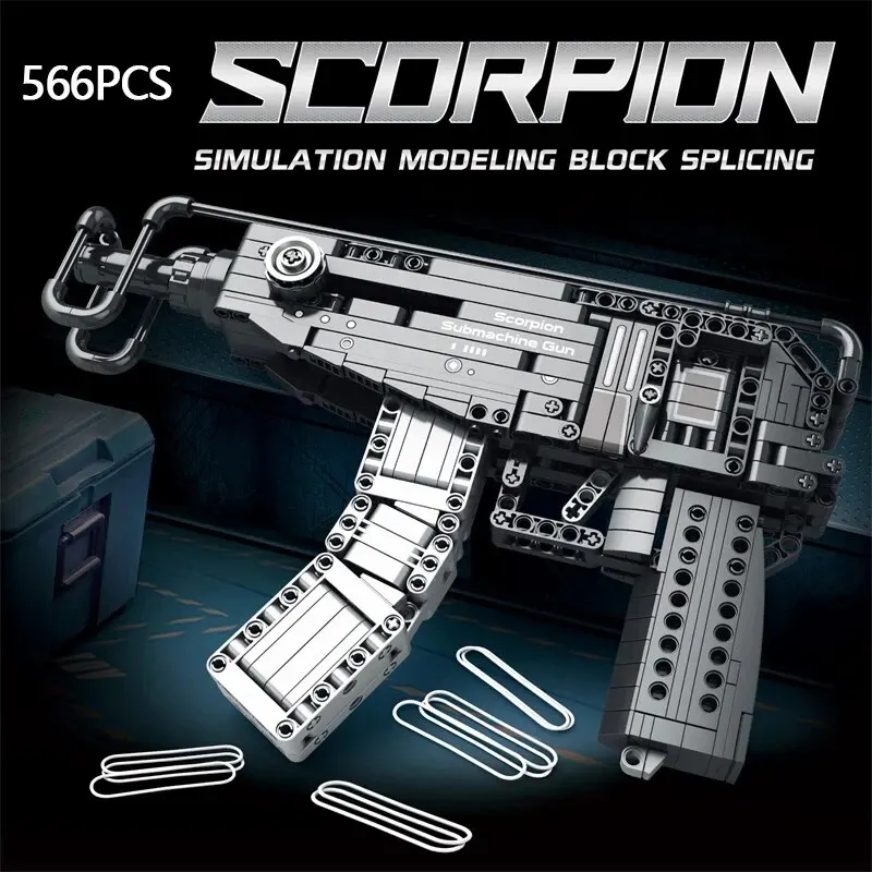 Military-Weapons-WW2-Scorpion-Submachine-Gun-Pistol-Building-Blocks ...