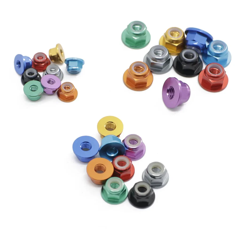 RC-M3-M4-M5-Color-Aluminum-Alloy-Lock-Nut-Nylon-Ring-Nut-Model-Car-Boat ...