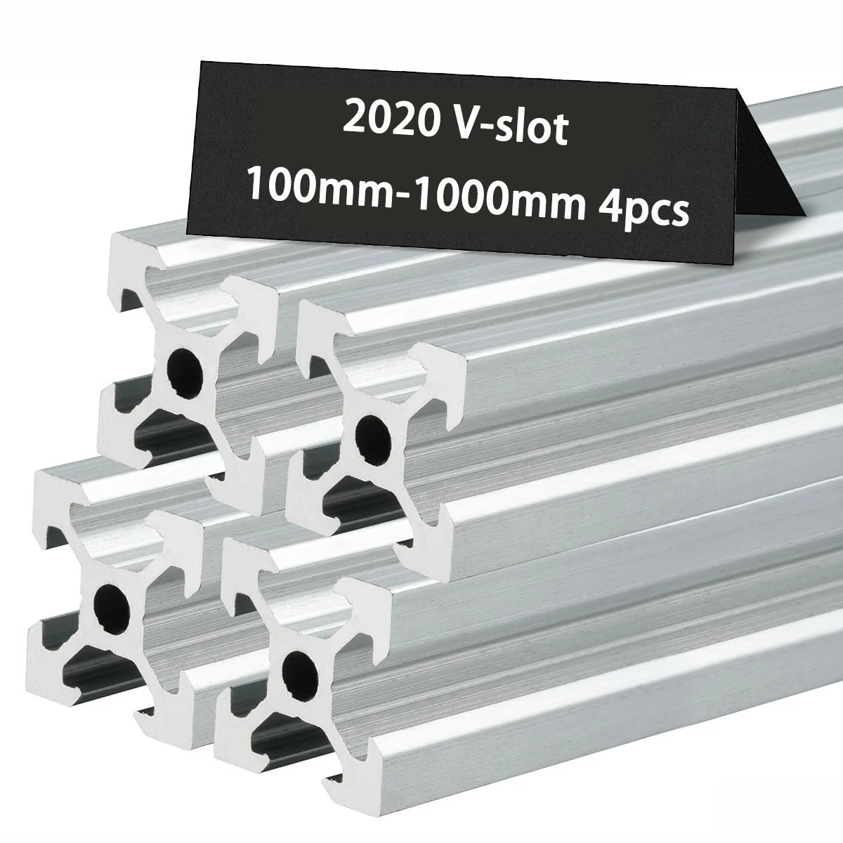1-4PCS-2020-V-slot-2020V-European-Standard-Anodized-Silver-Aluminum ...