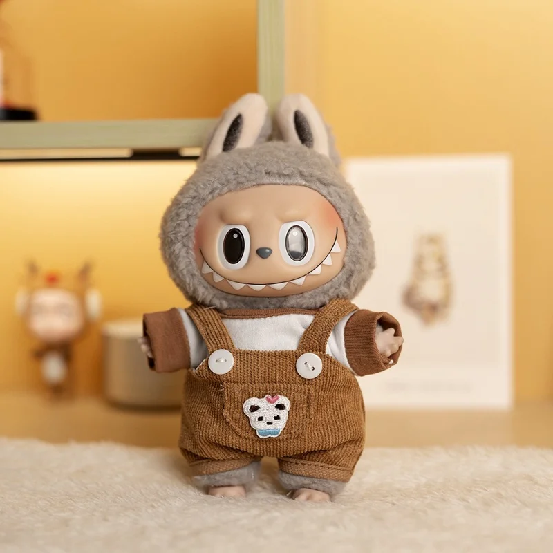 17cm-Labubu-Doll-Clothes-Panda-Head-T-shirt-Overalls-Baby-Pendant ...