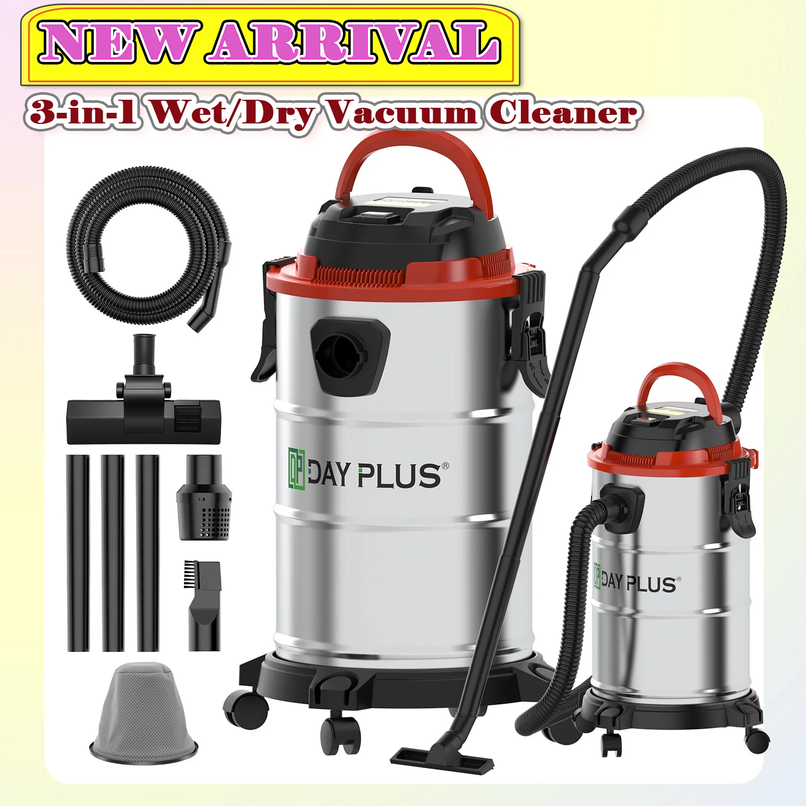 Wet-Dry Vacuums Cleaner 3-in-1 1200W 20L Bagless with HEPA Filter Power ...