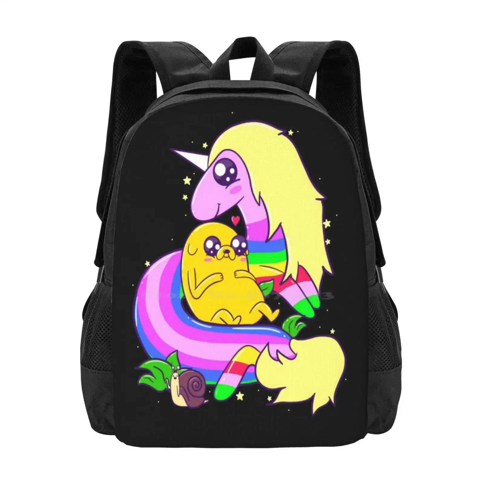 Jake And Lady Rainicorn School Bags Travel Laptop Backpack Jake The Dog ...