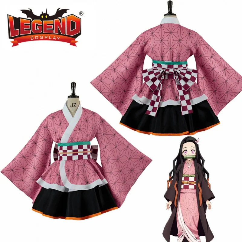 Anime-Demon-Slayer-Kimetsu-No-Yaiba-Kamado-Nezuko-Cosplay-Kimono-Dress ...