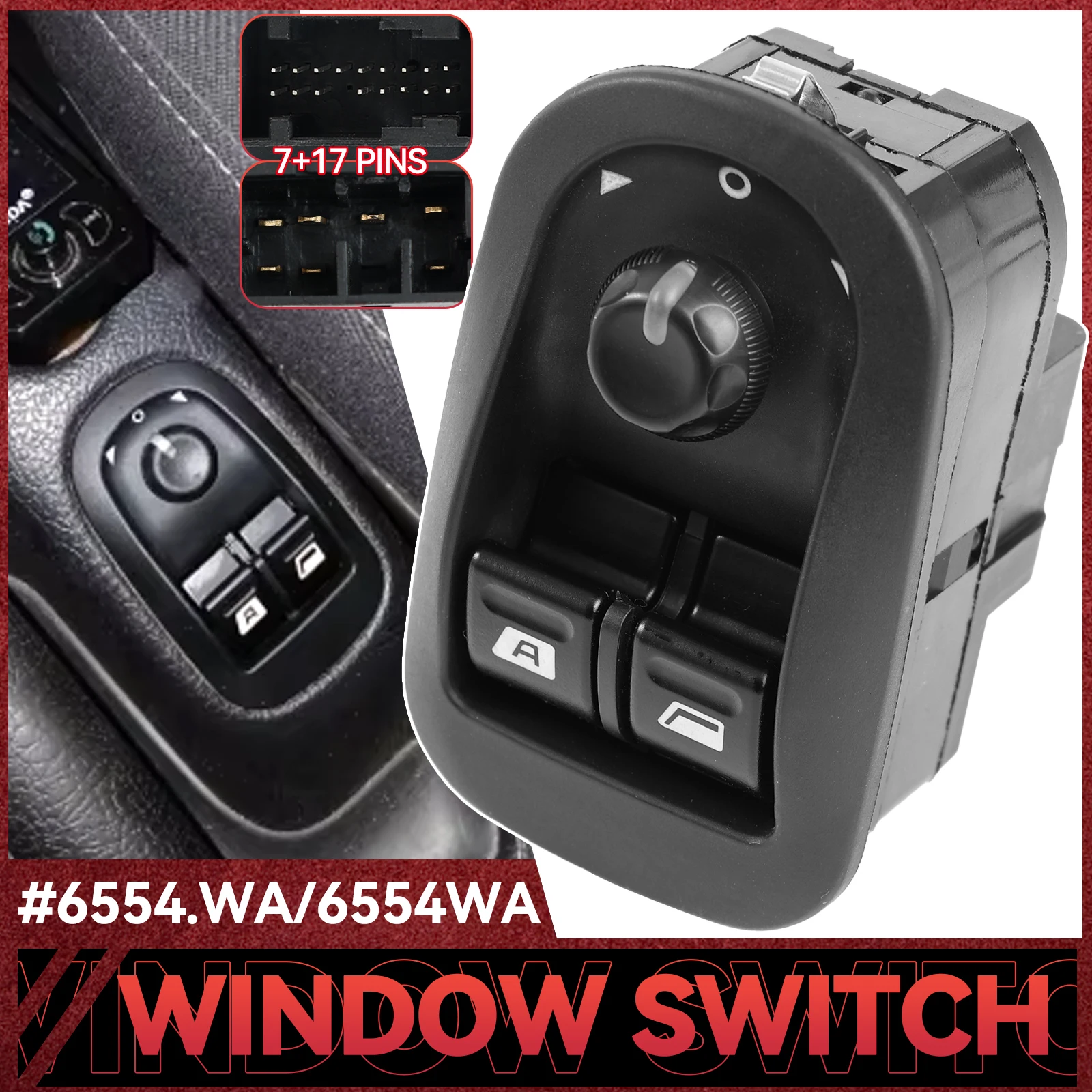 6554.WA 6554WA Car Electric Power Master Mirror Window Switch Main ...