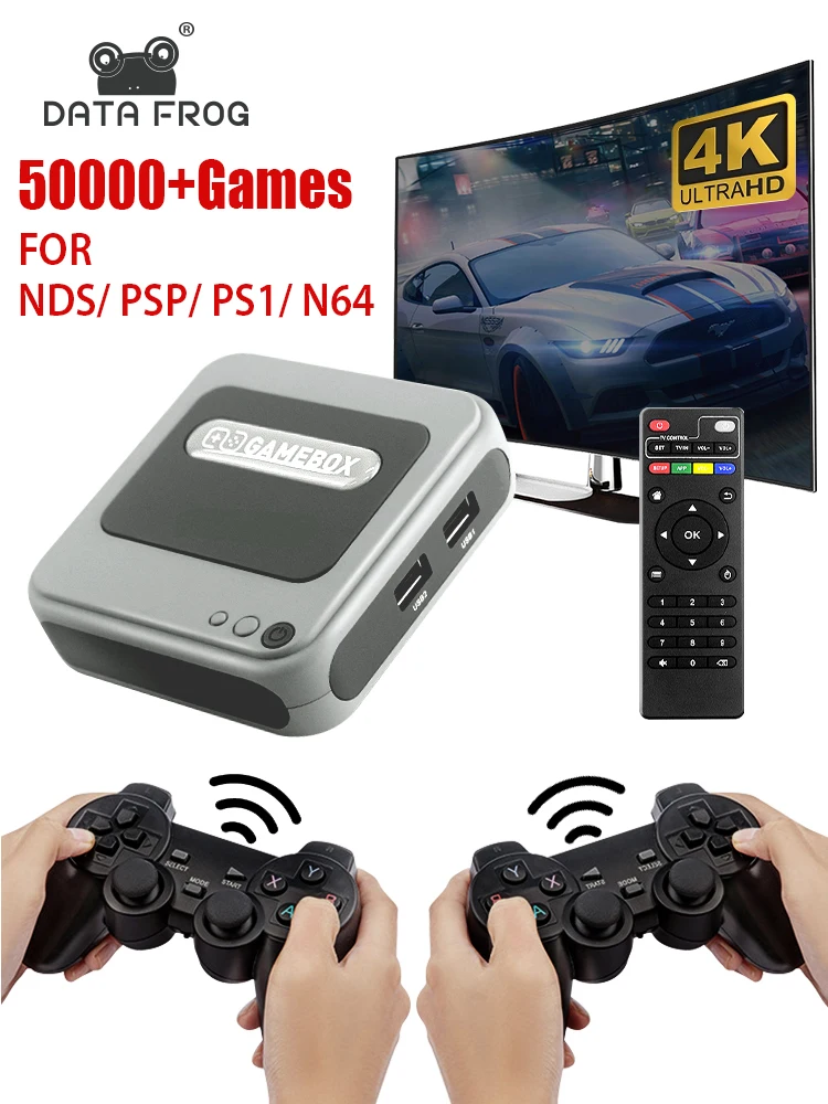 DATA-FROG-Video-Game-Console-For-PSP-PS1-N64-Game-Stick-4K-Remote ...