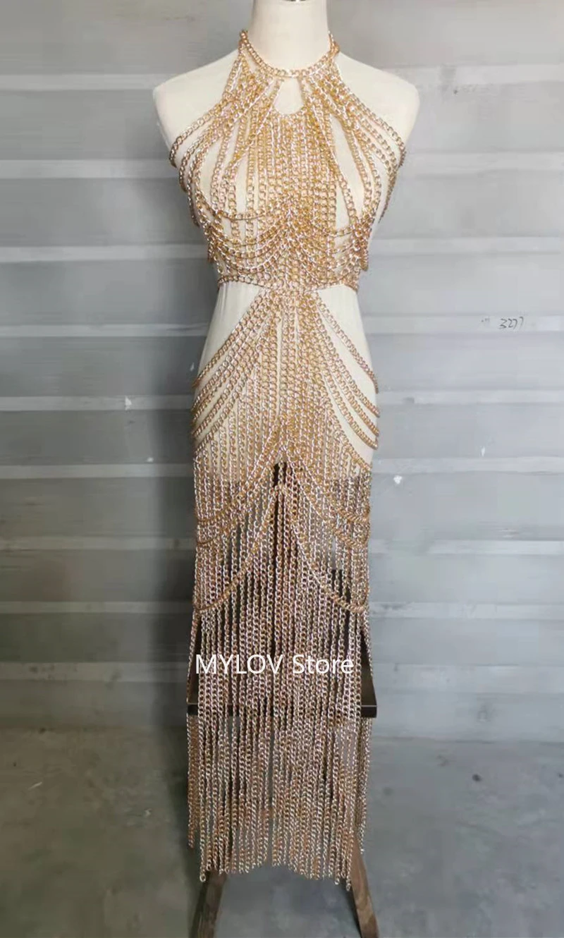 30050 New Super Long Heavy Statement Dress Chain Jewelry Full Body ...