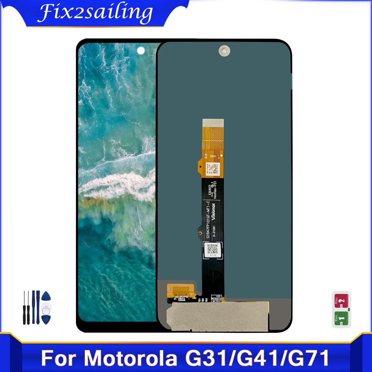 Original 6.4 "xt2173 display lcd para motorola moto g31 g41 g71 lcd com ...