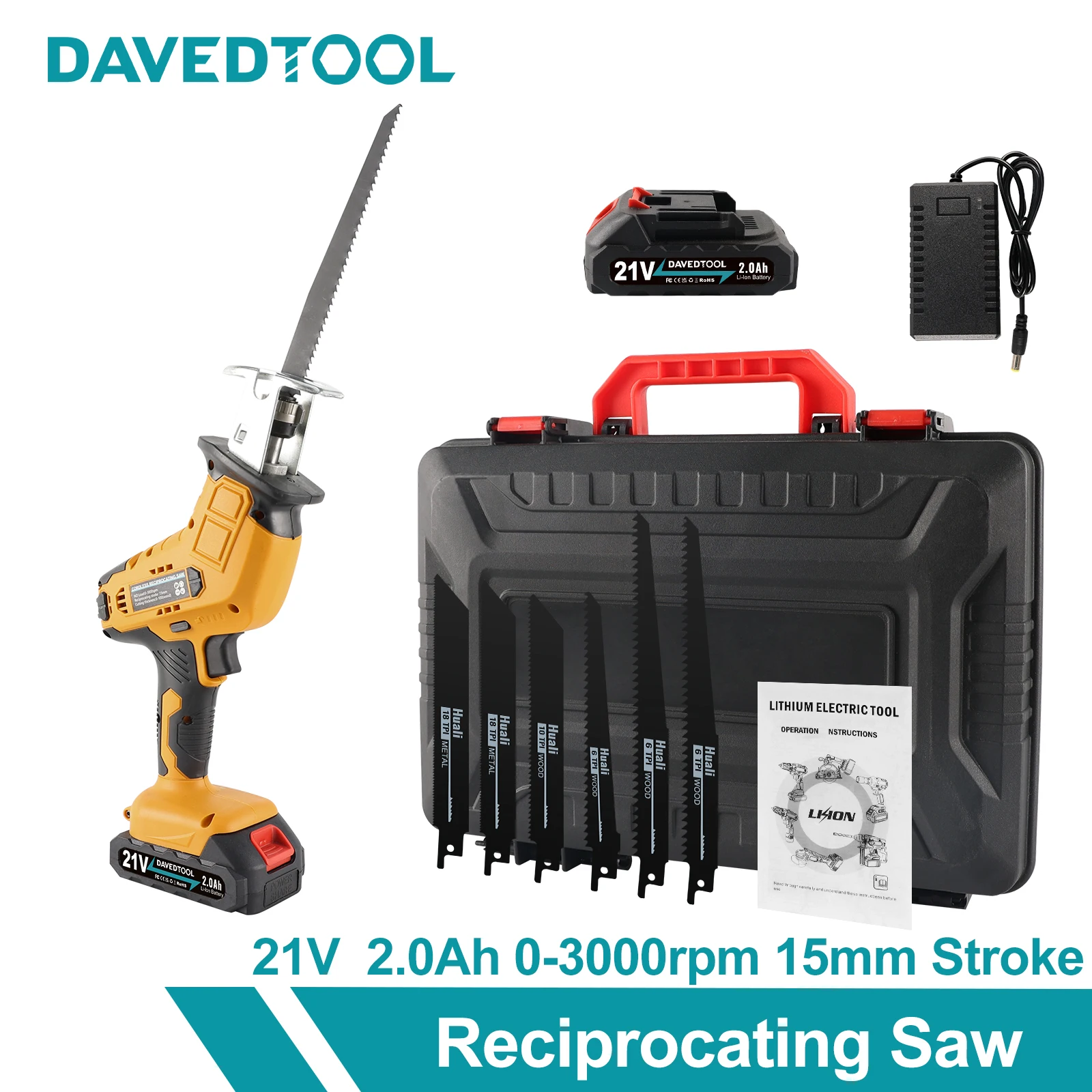 21V-Cordless-Reciprocating-Sabre-Saw-2000mAh-Battery-Compact-Power-Tool ...