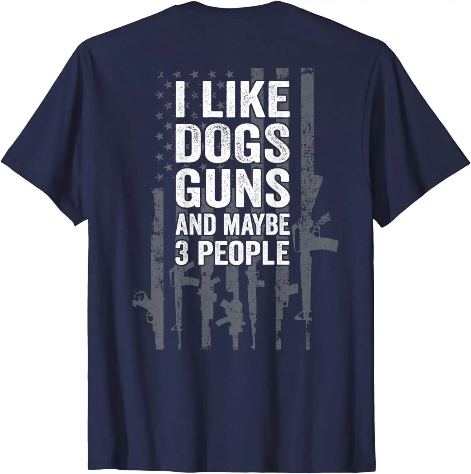 I Like Dogs Guns And Maybe 3 People - Funny Gun ユニセックス T シャツ ...