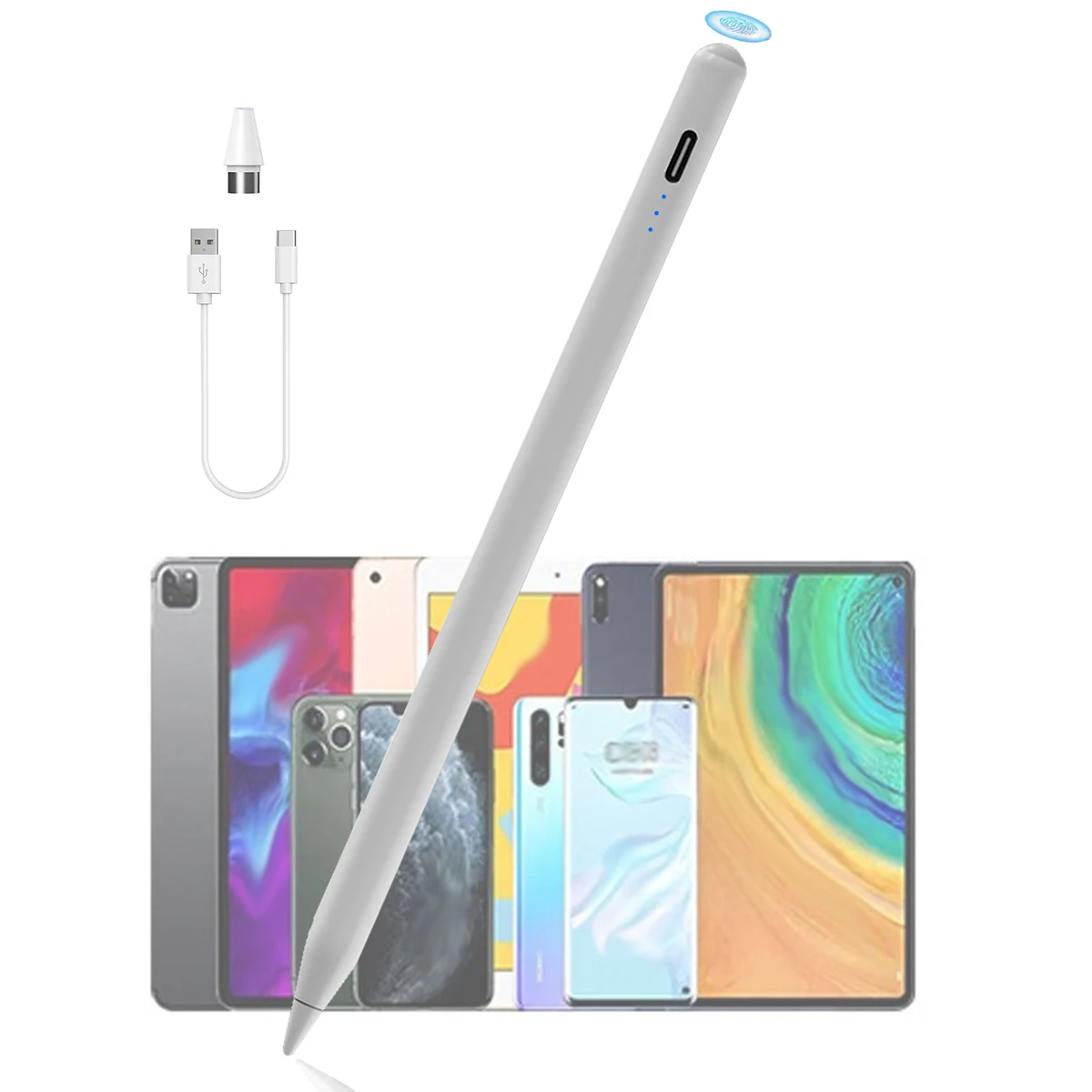 Active Stylus Pen for iOS and Android Touchscreens/Phones, Rechargeable ...
