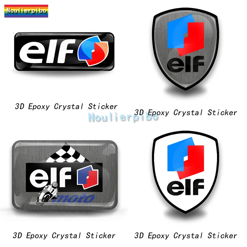 3D-Stereo-Epoxy-Dome-Flexible-Car-Sticker-Racing-Oil-Logo-ELF-PVC-Car ...