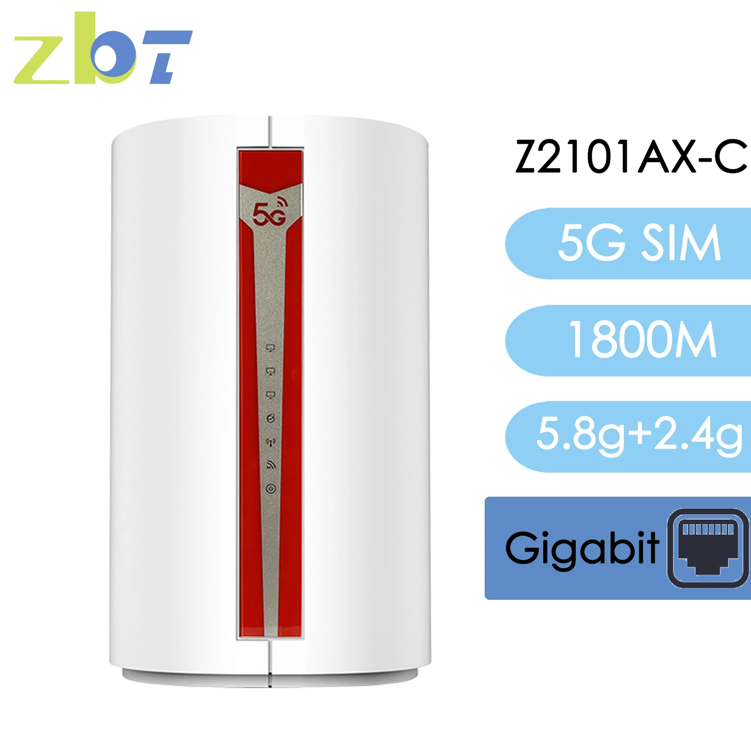 ZBT Router 5G Openwrt Wifi6 5G, módem Global, tarjeta Sim de 1800Mbps ...
