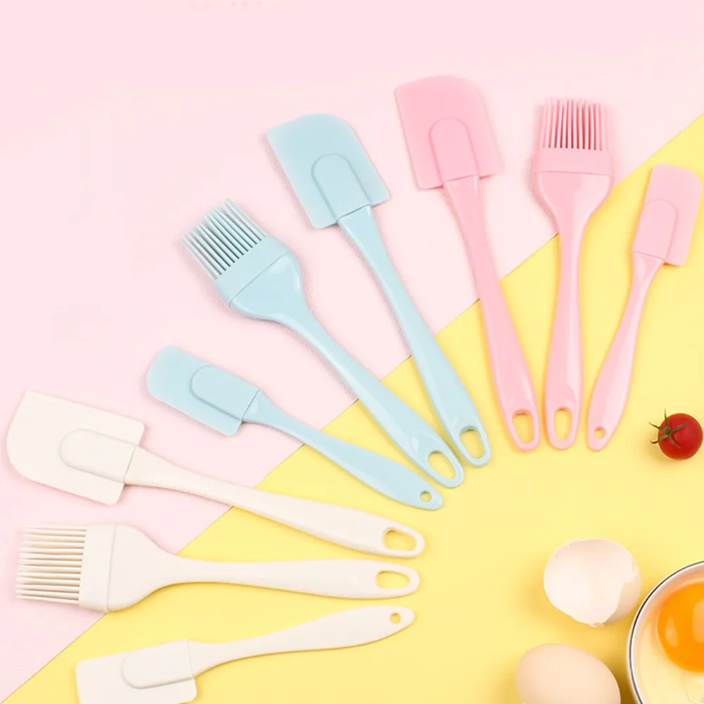 Silicone-Spatula-Set-of-9-Non-Stick-Cream-Spatula-with-Hanging-Hole ...