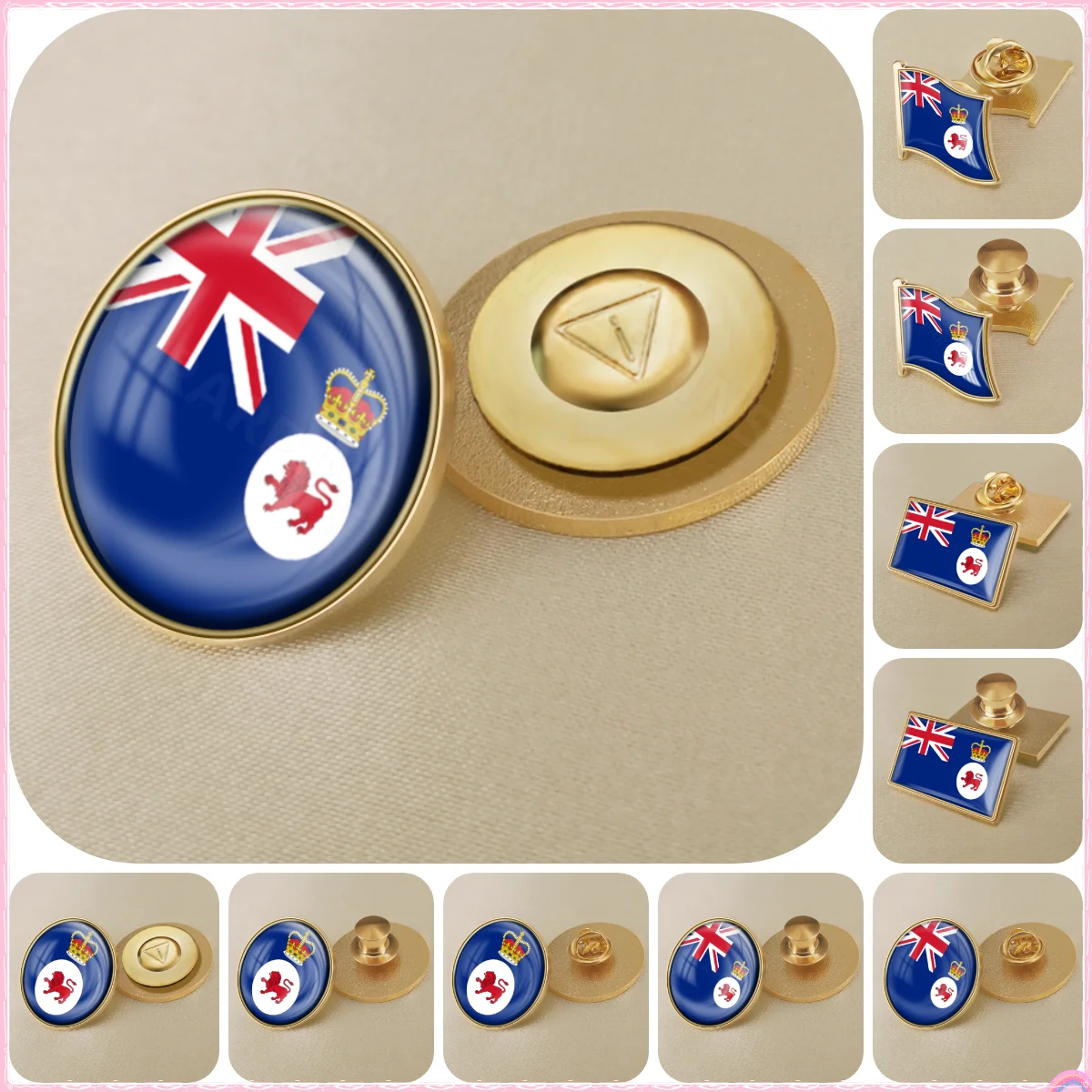 Governor-of-Tasmania-of-Australia-Flag-National-Emblem-Brooch-Badges ...