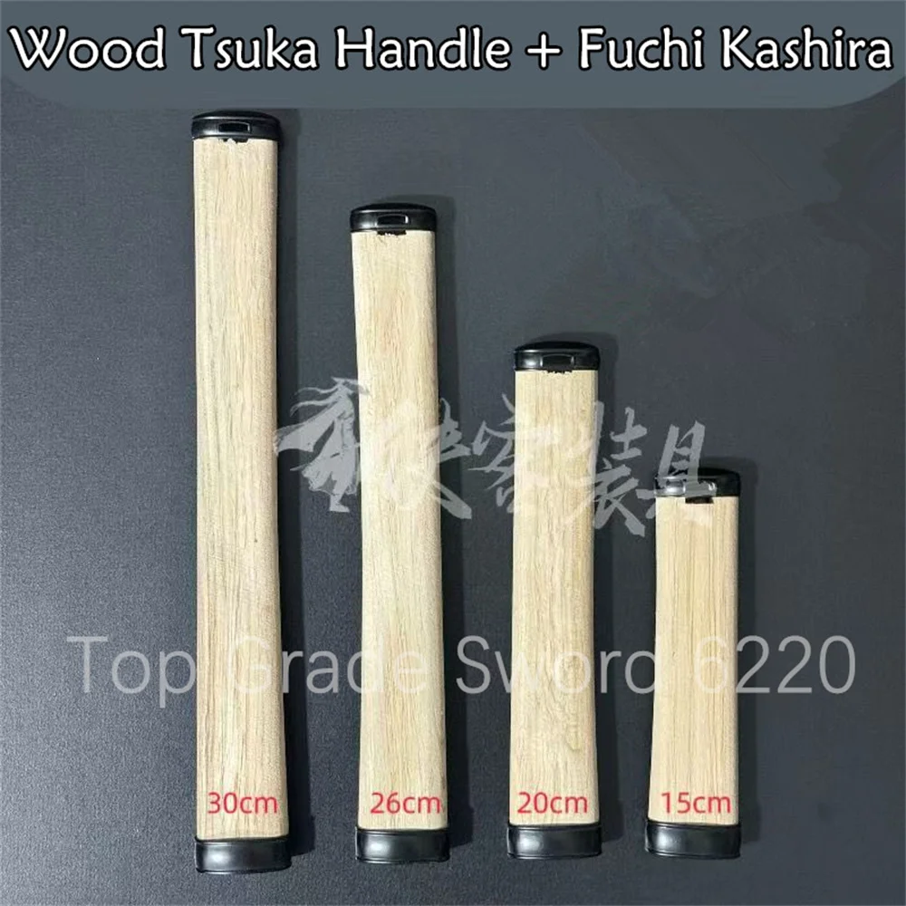 Good Quality HandMade Hardwood Wood Tsuka Handle + Fuchi Kashira For ...