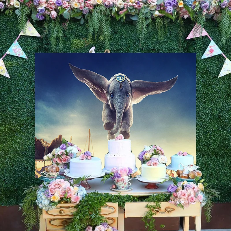 Disney-cesur-Dumbo-sirk-u-an-fil-zemin-bebek-mutlu-do-um-g-n-partisi ...