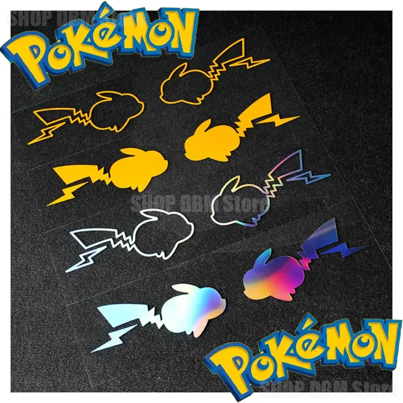 Pokemon-Pair-Lightning-Pikachu-Laser-Rainbow-Sticker-Cartoon-Car ...