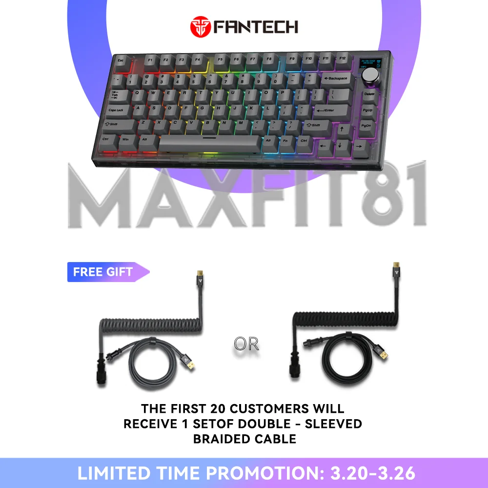 Wireless Mechanical Keyboard | Hot Swap Keyboard | Fantech Maxfit81 ...