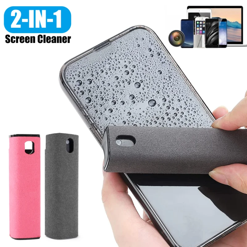 2-IN-1-Phone-Screen-Cleaner-Spray-Bottle-Computer-Screen-Dust-Removal ...