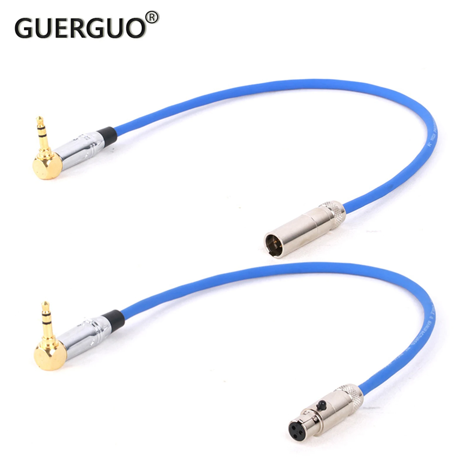 3-Pin Mini XLR to Jack Right Angle 3.5mm Plug Stereo Audio 1/8" TRS ...
