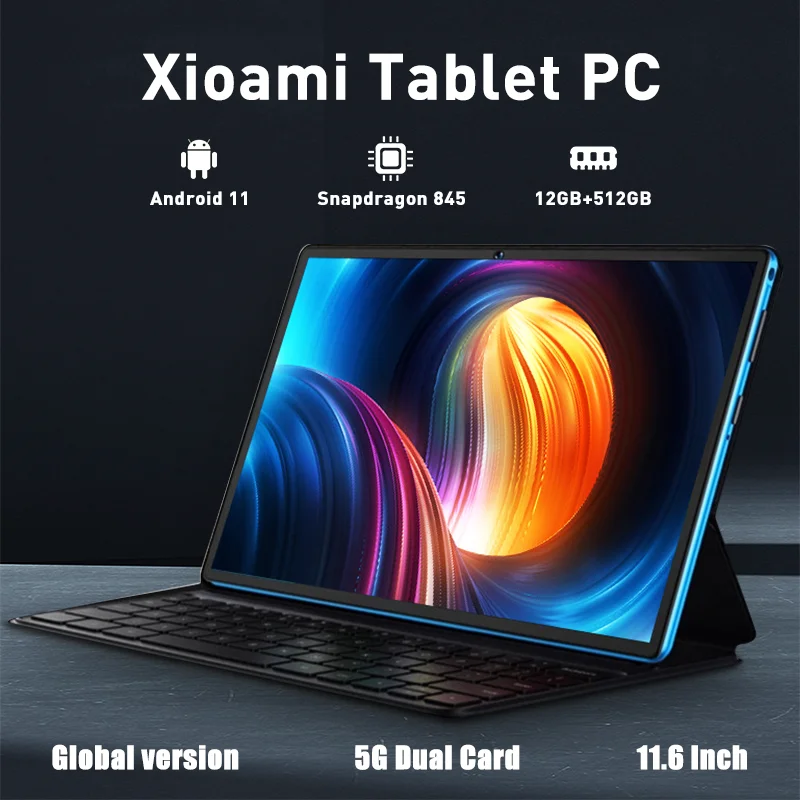 2022 Nova Versão Global Android 11.0 12gb Ram 512gb Rom 12 Polegada Hd ...