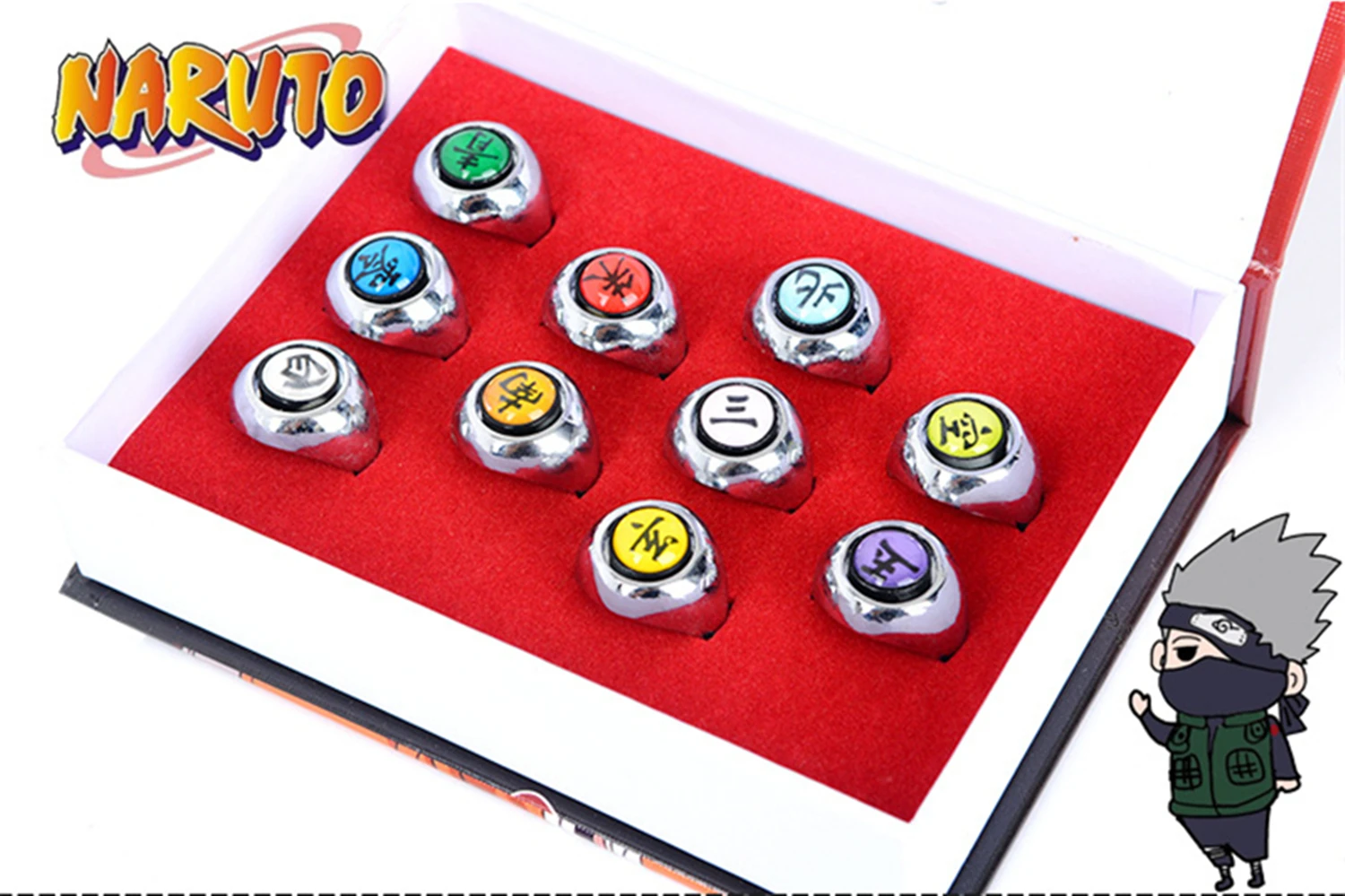 Anime Naruto Shippuden Ring COS Akatsuki Deidara Uchiha Itachi Pain ...