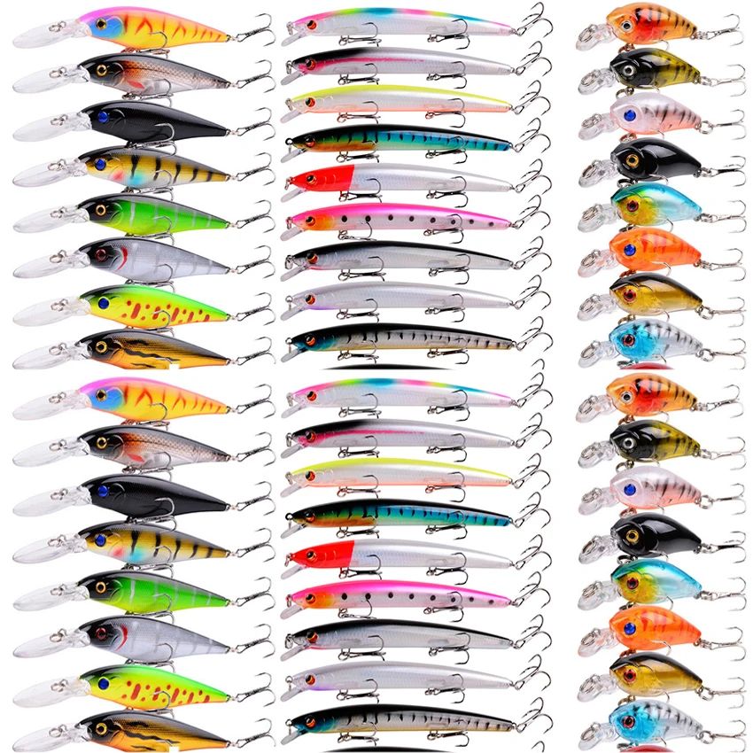 8pcs Fishing Lure Set Fishing Hard Bait Mini Minnow Floating Swing ...