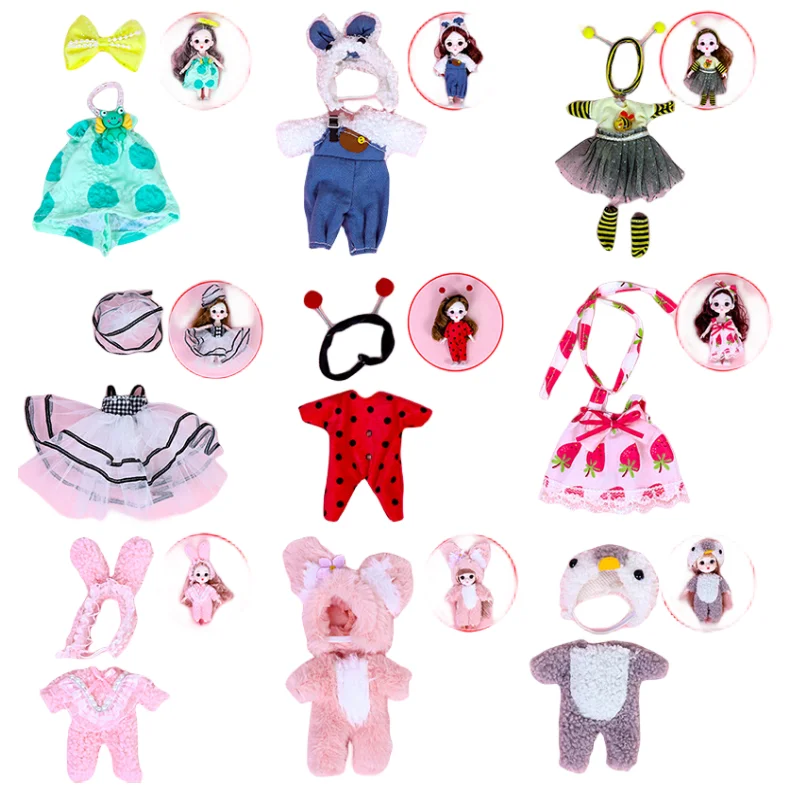16cm-Bjd-OB11-Doll-Fashion-Clothes-Dress-1-8-Accessories-Suit-Dress-up ...
