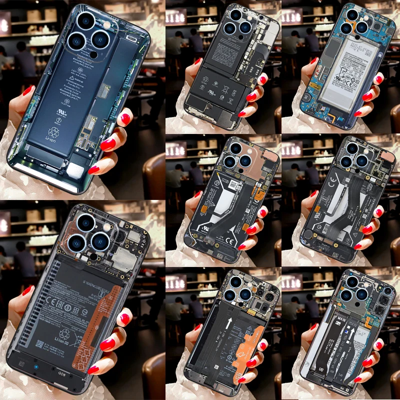 Motherboard Circuit Board Phone Case For Apple Iphone 14 12 Pro Max 7 8 ...