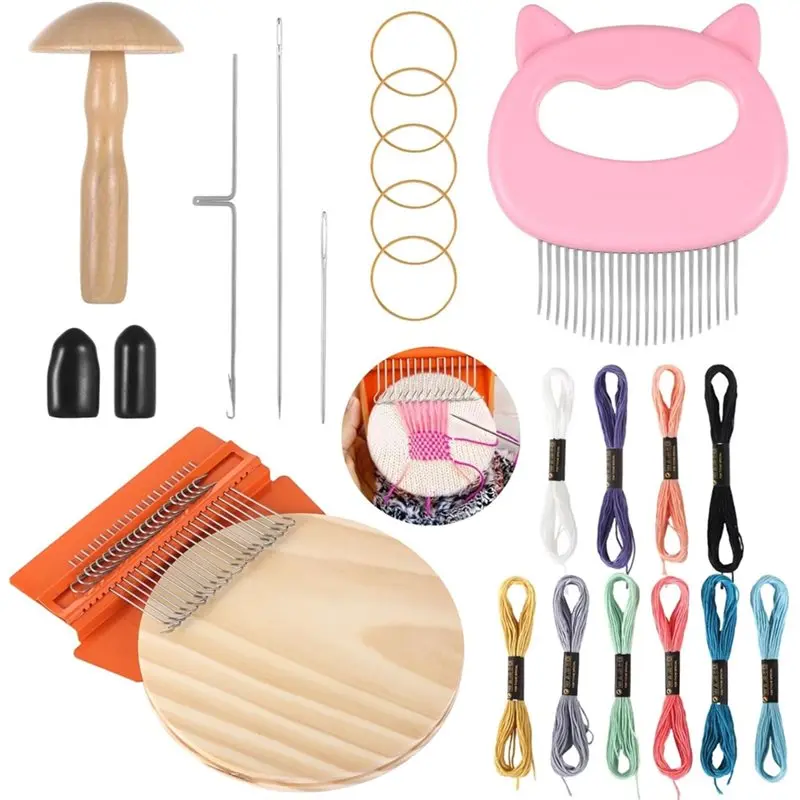 ABKY-Speedweave Darning Kit With 21 Hooks, Mini Wooden, Darning Egg ...