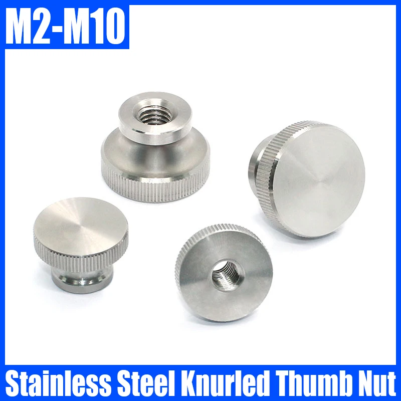 1-5PC-M2-M10-303Stainless-Steel-Knurled-Thumb-Nut-Through-Hole-Blind ...