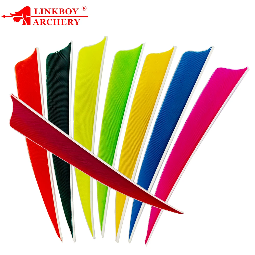 50pcs-5-Fletching-Turkey-Feather-Shield-Shape-Right-Wing-Vanes ...