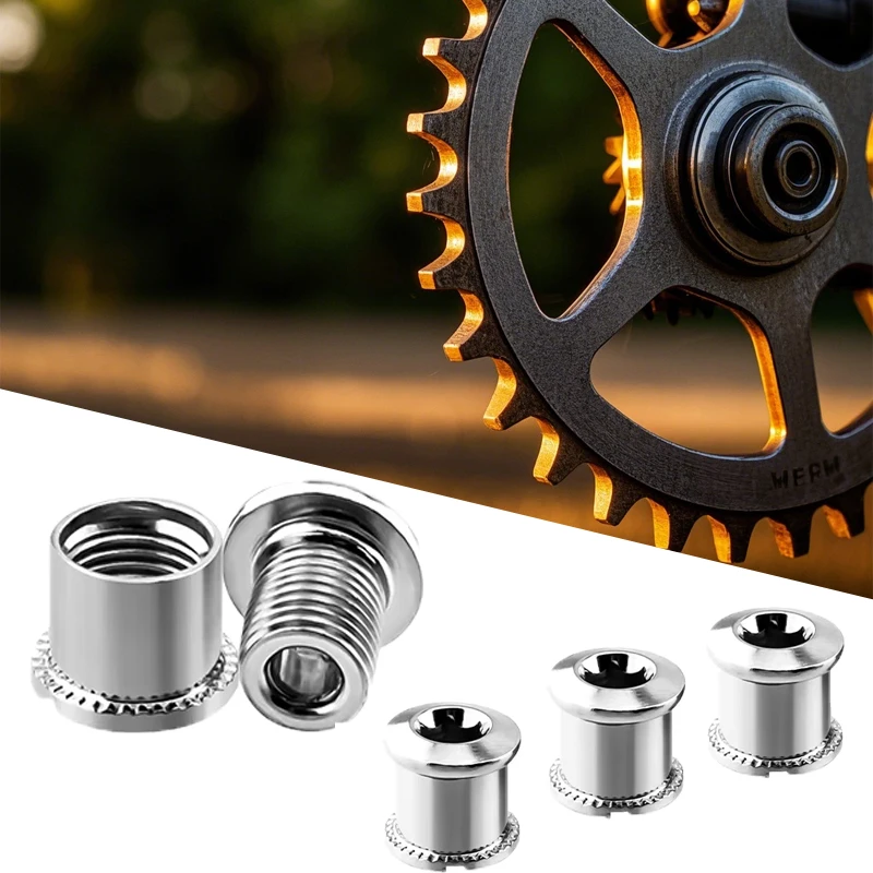 5PCS Chainring Bolts Bike Single Double Three Disc Chainring Nut ...