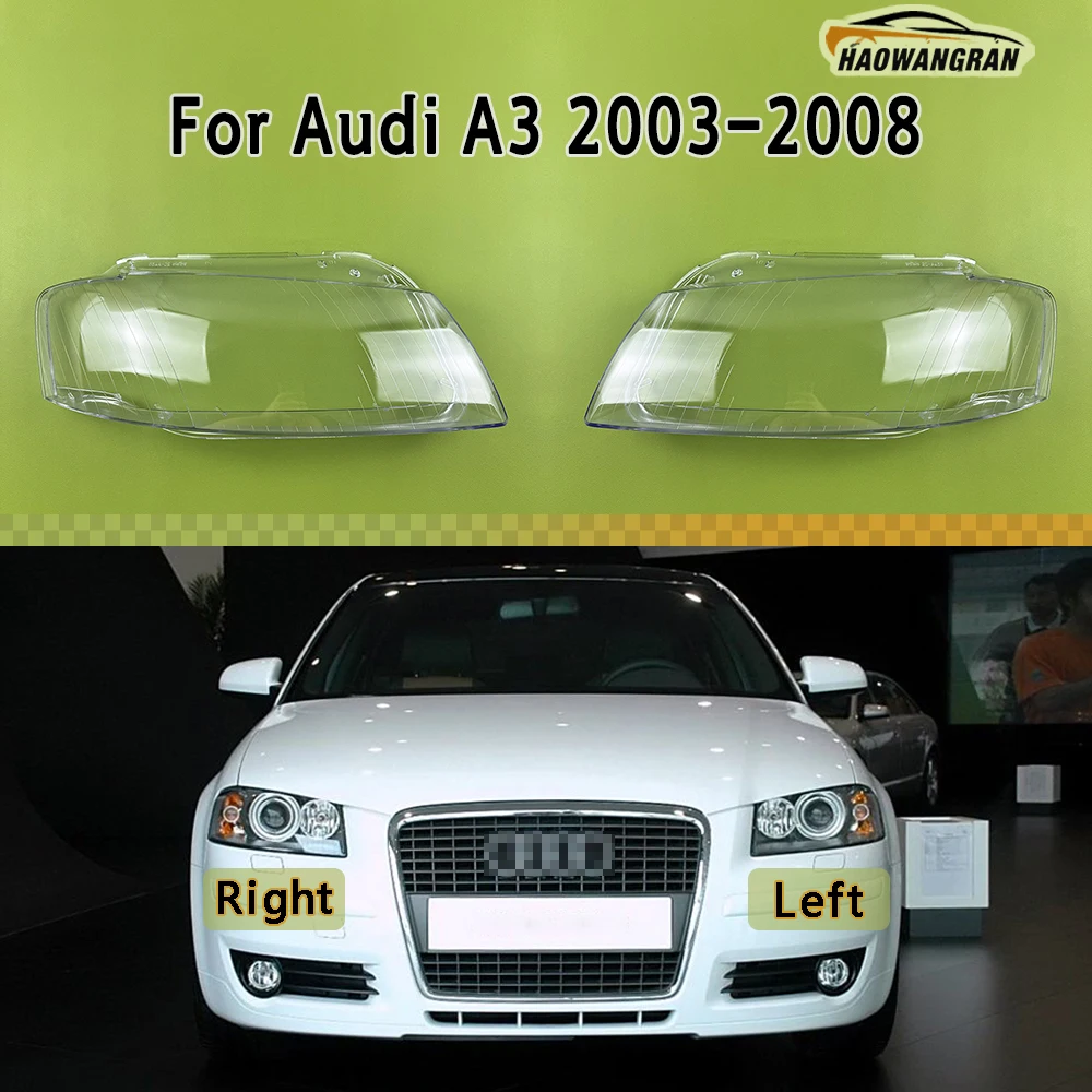 For Audi A3 2003 2004 2005 2006 2007 2008 Headlamp Cover Transparent ...