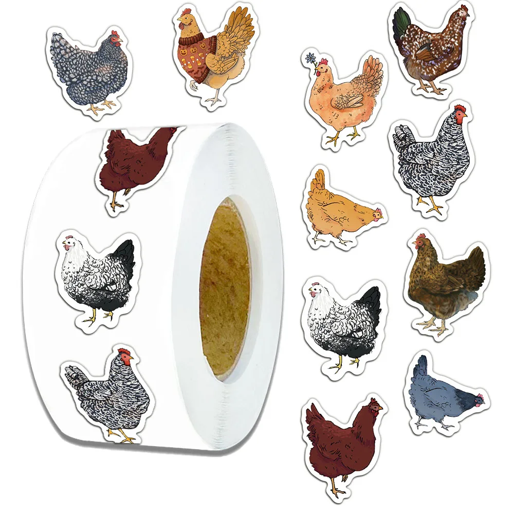 500PCS-Creative-Hen-Roll-Adhesive-Tape-Animal-Graffiti-Laptop-Case ...