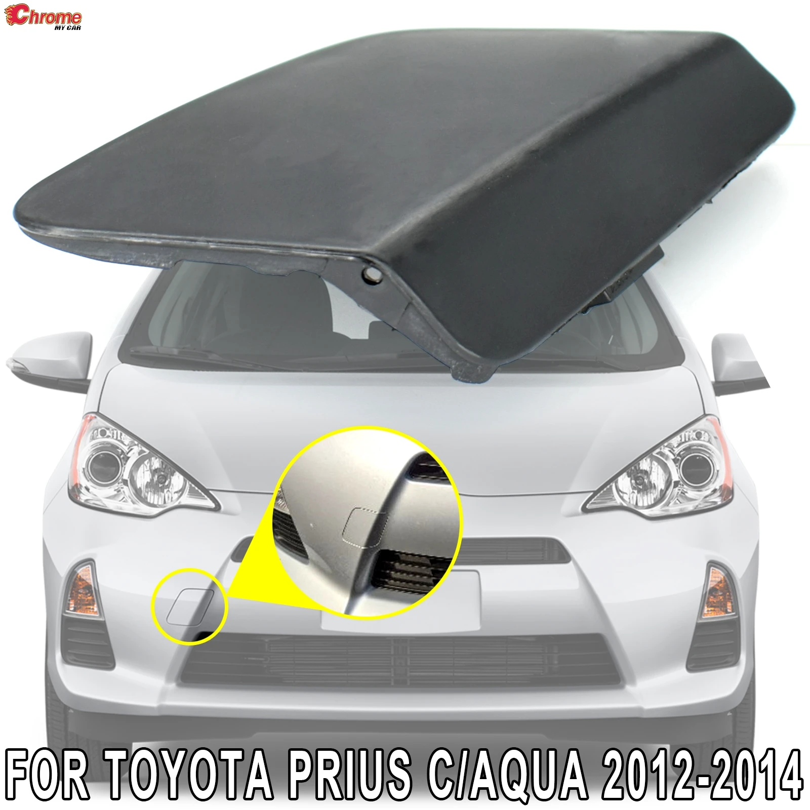 For-Toyota-Prius-C-Aqua-2012-2014-Front-Bumper-Tow-Hook-Cover-Eye ...