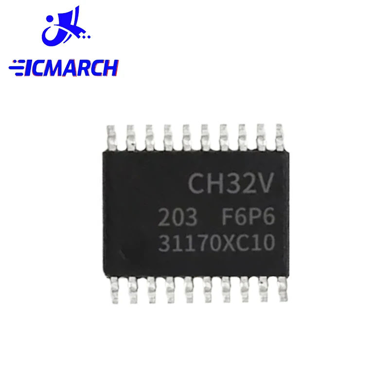 5PCS-CH32V203-CH32V203F6P6-CH32V203F8P6-TSSOP-20-CH32V203F8U6-QFN-20 ...