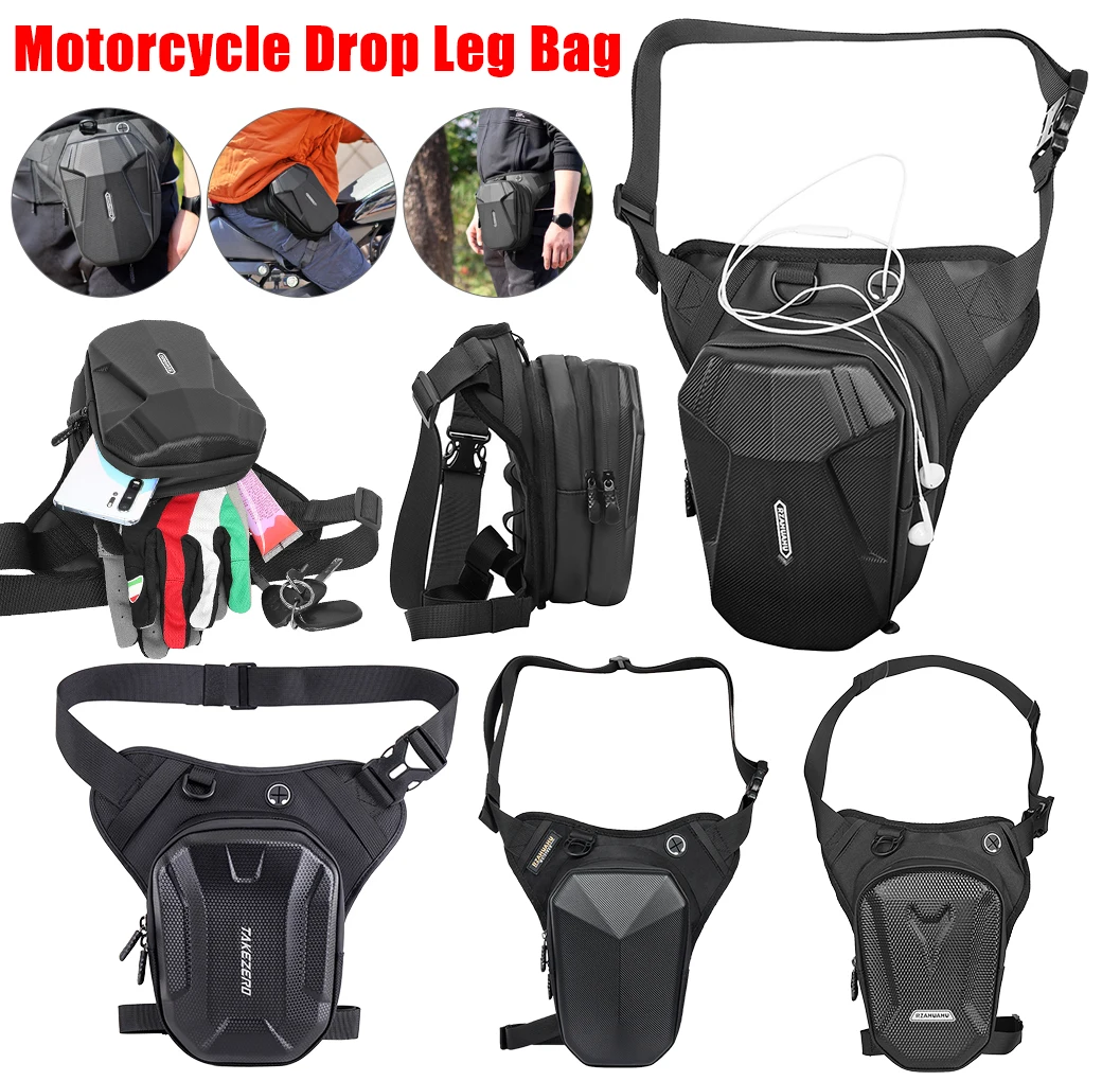 Motorcycle Leg Side Bag EVA Hard Shell Drop Leg Bag Waterproof ...