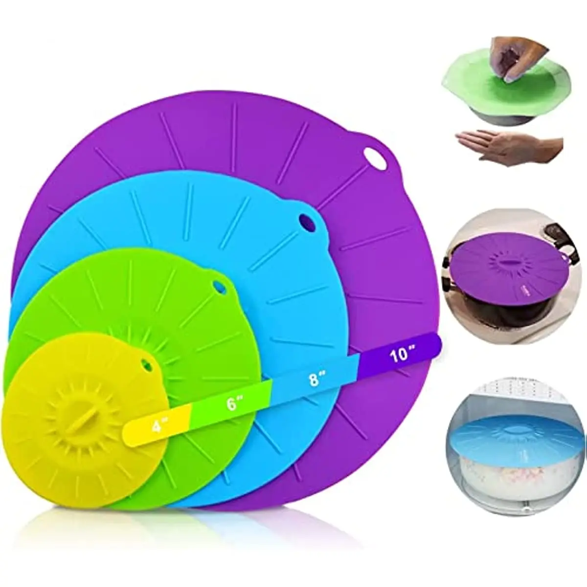 4-piece-Heat-resistant-Microwave-Oven-Cover-with-Reusable-Silicone ...