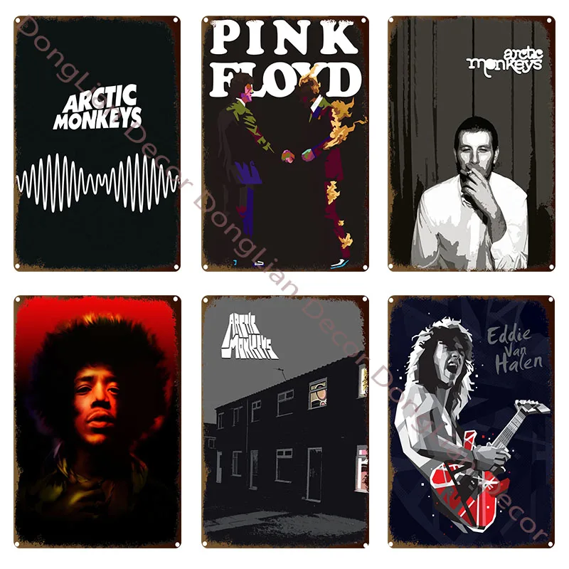 Vintage Music And Guitar Lovely Gift Metal Tin Signs Wall Decor Art ...