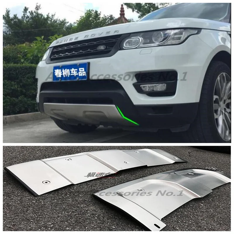 Stainless-Steel-Car-Front-Rear-Bumper-Splitter-Protector-Guard-Plate ...